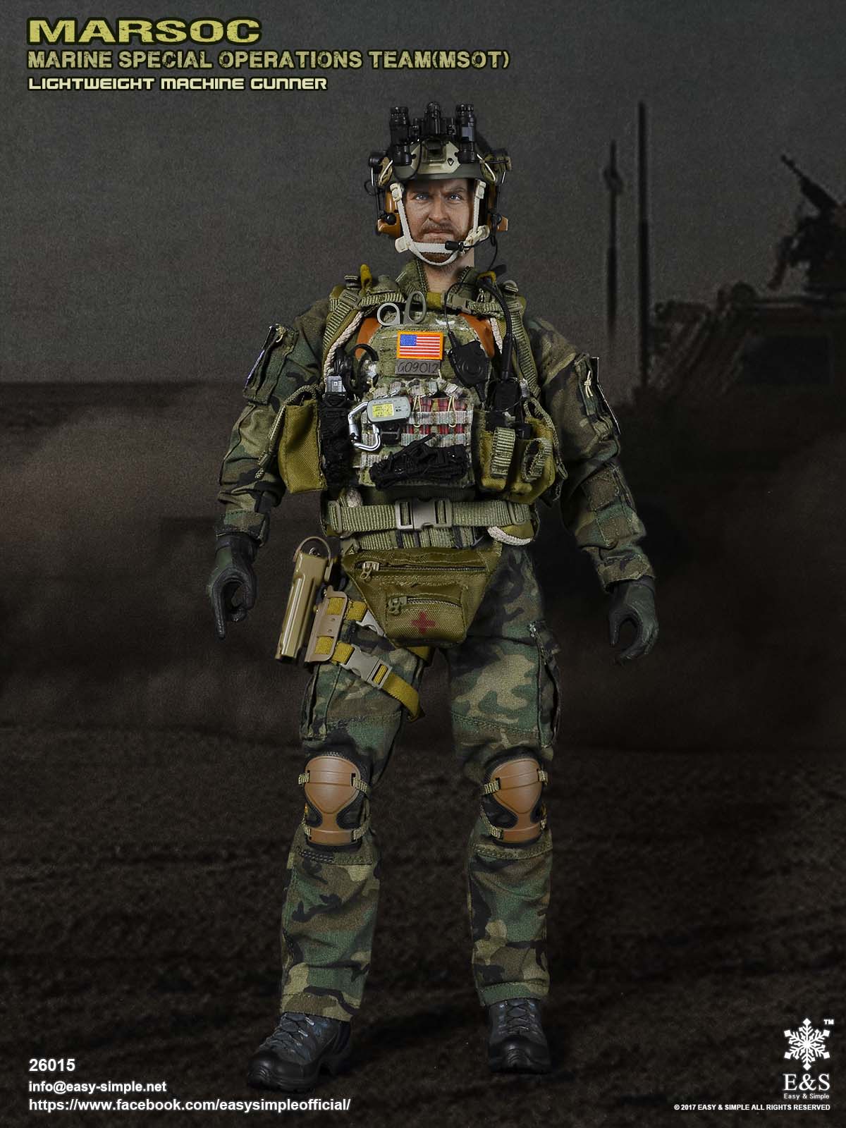 Easy&Simple 26015 MARSOC MSOT Lightweight Machine Gunner