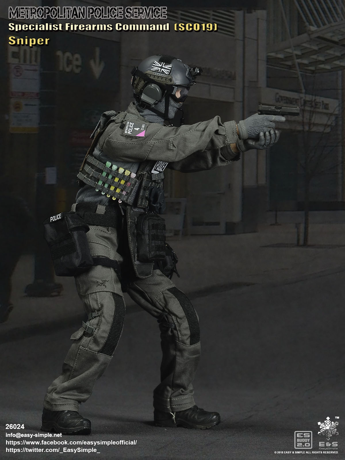 Easy&Simple 26024 British Specialist Firearms Command SCO19 Sniper