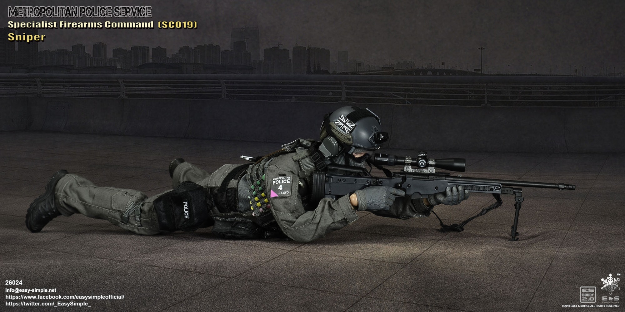 Easy&Simple 26024 British Specialist Firearms Command SCO19 Sniper
