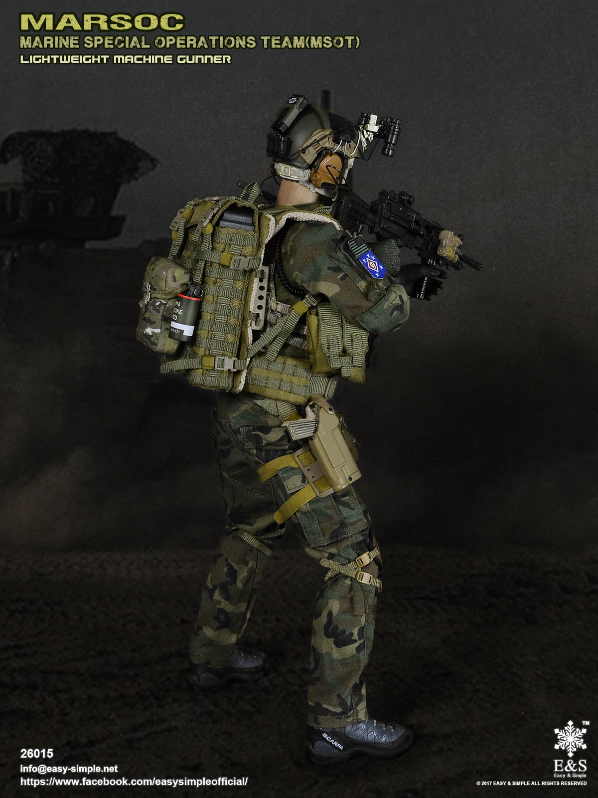 Easy&Simple 26015 MARSOC MSOT Lightweight Machine Gunner