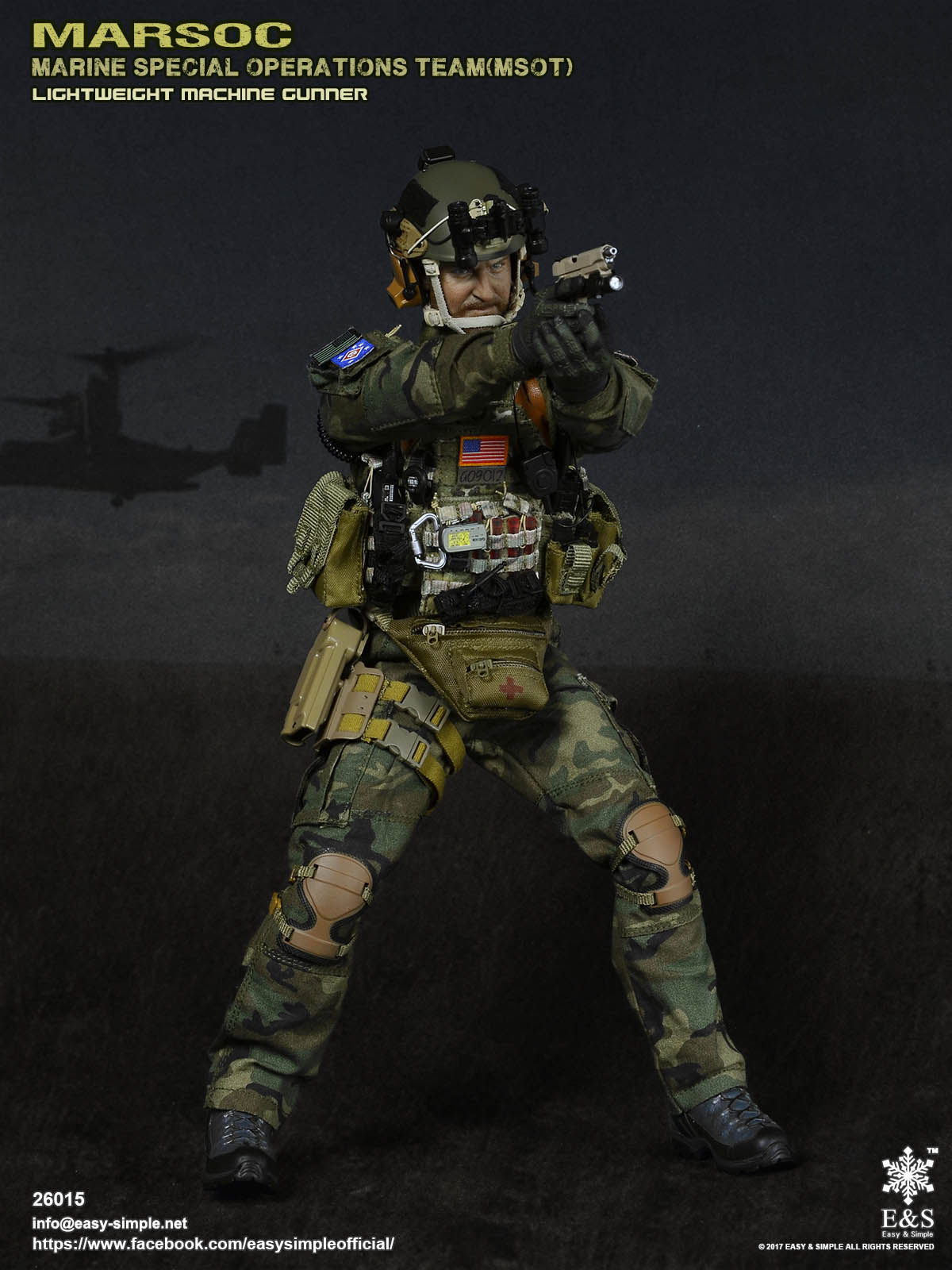 Easy&Simple 26015 MARSOC MSOT Lightweight Machine Gunner