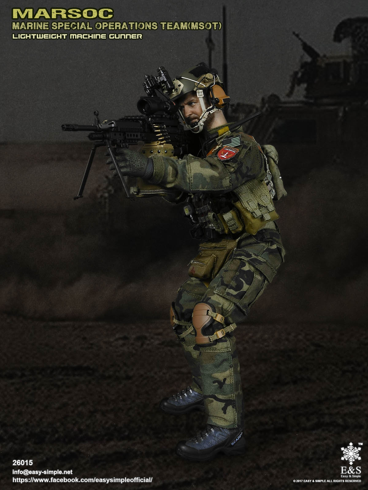 Easy&Simple 26015 MARSOC MSOT Lightweight Machine Gunner