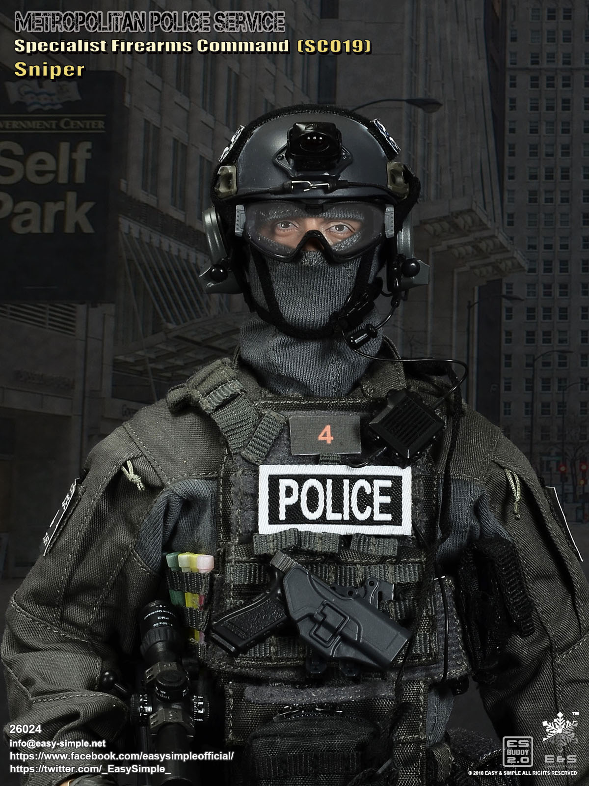 Easy&Simple 26024 British Specialist Firearms Command SCO19 Sniper