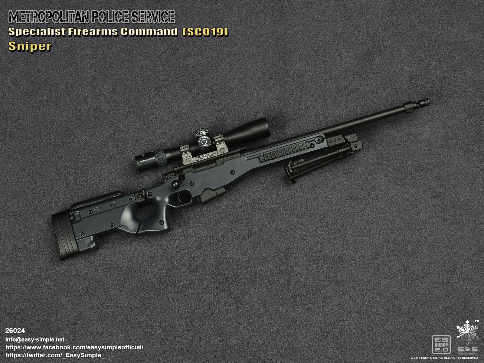 Easy&Simple 26024 British Specialist Firearms Command SCO19 Sniper