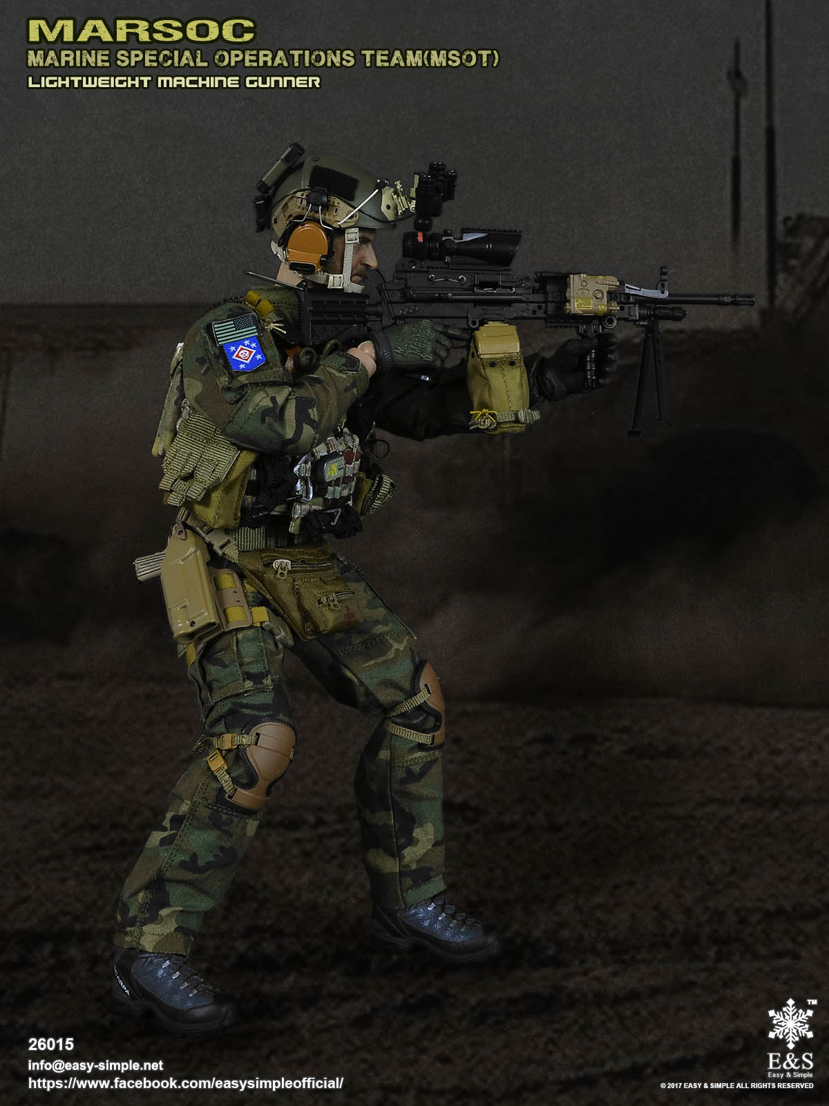 Easy&Simple 26015 MARSOC MSOT Lightweight Machine Gunner
