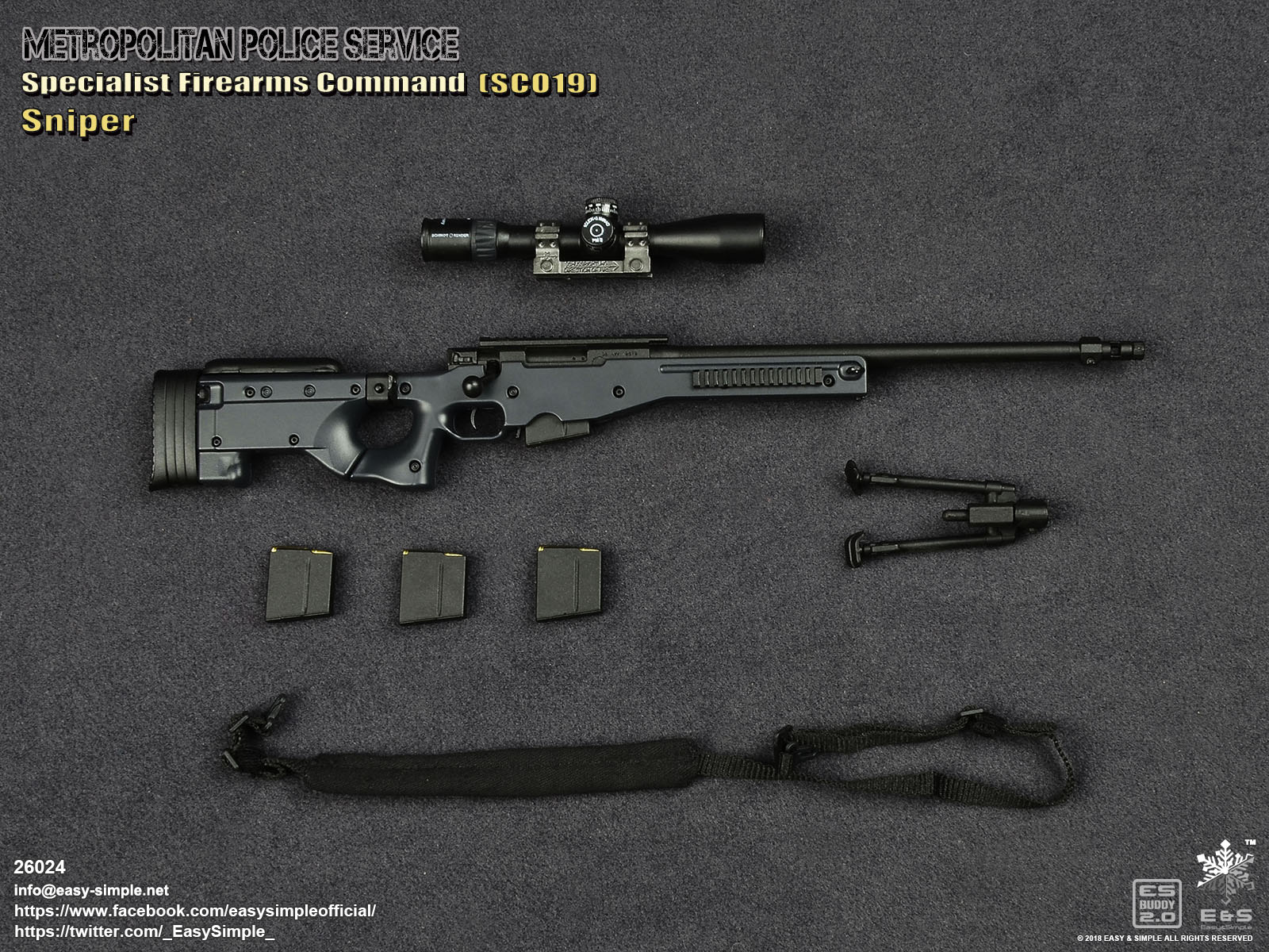 Easy&Simple 26024 British Specialist Firearms Command SCO19 Sniper