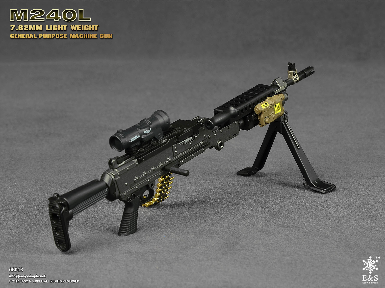 Easy&Simple 06013 M240L 7.62mm Light Weight General Purpose Machine Gun
