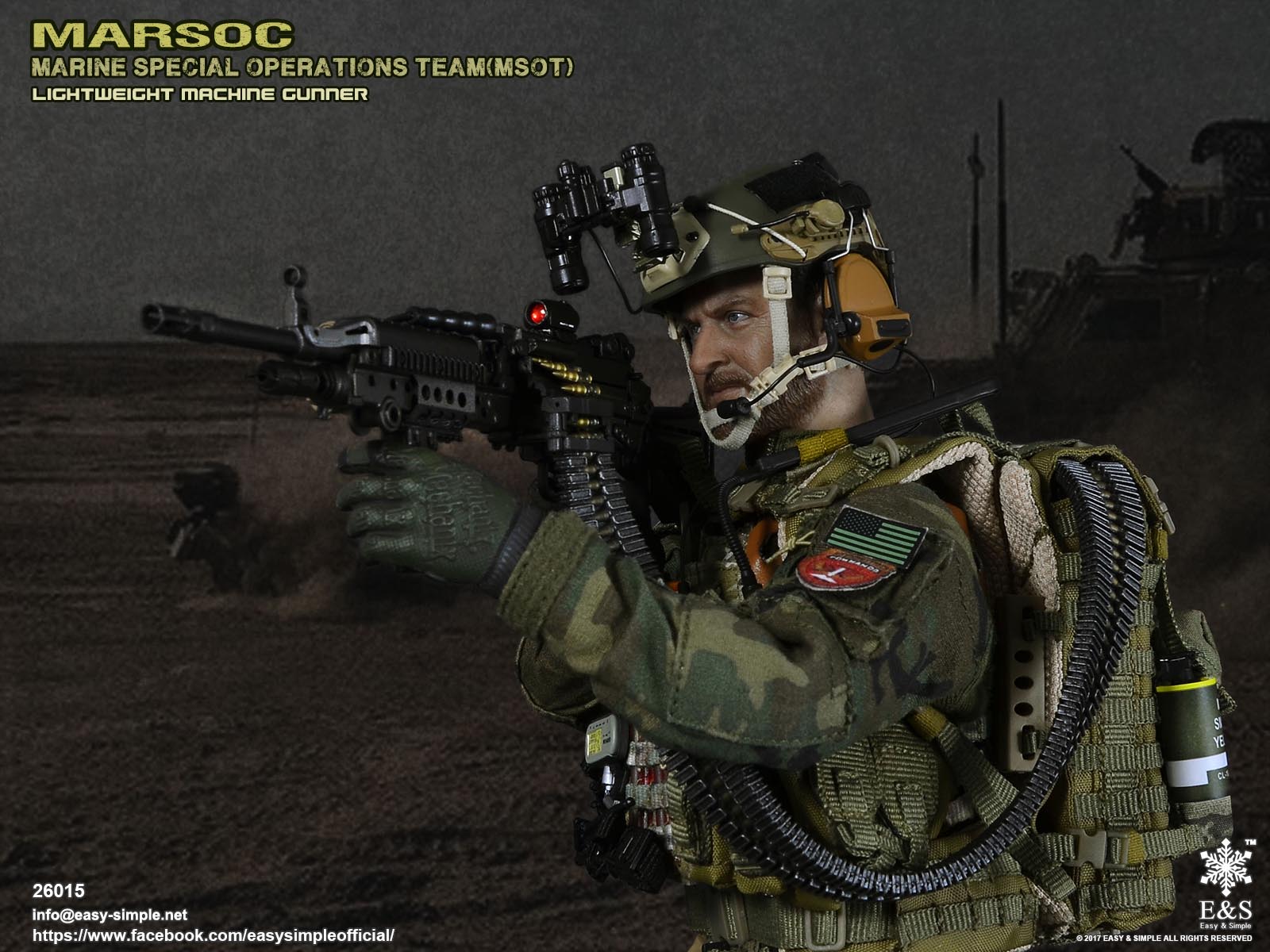 Easy&Simple 26015 MARSOC MSOT Lightweight Machine Gunner