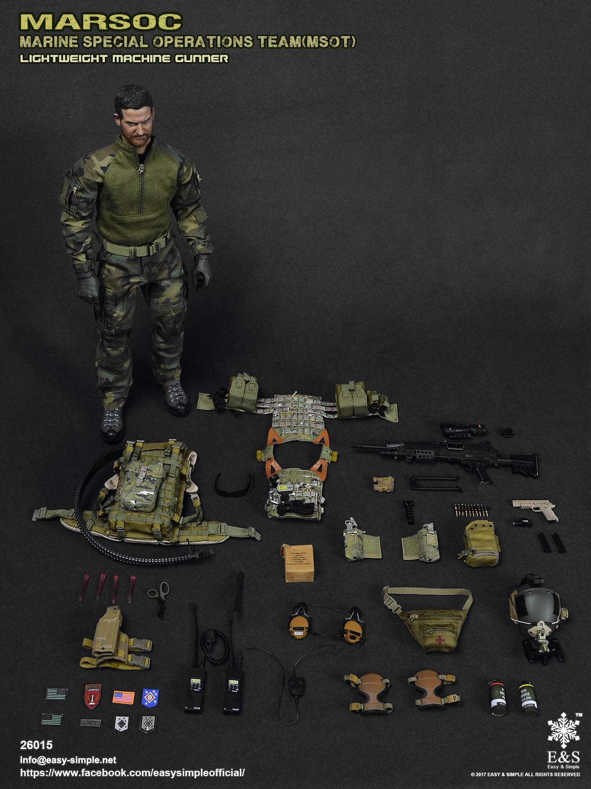 Easy&Simple 26015 MARSOC MSOT Lightweight Machine Gunner