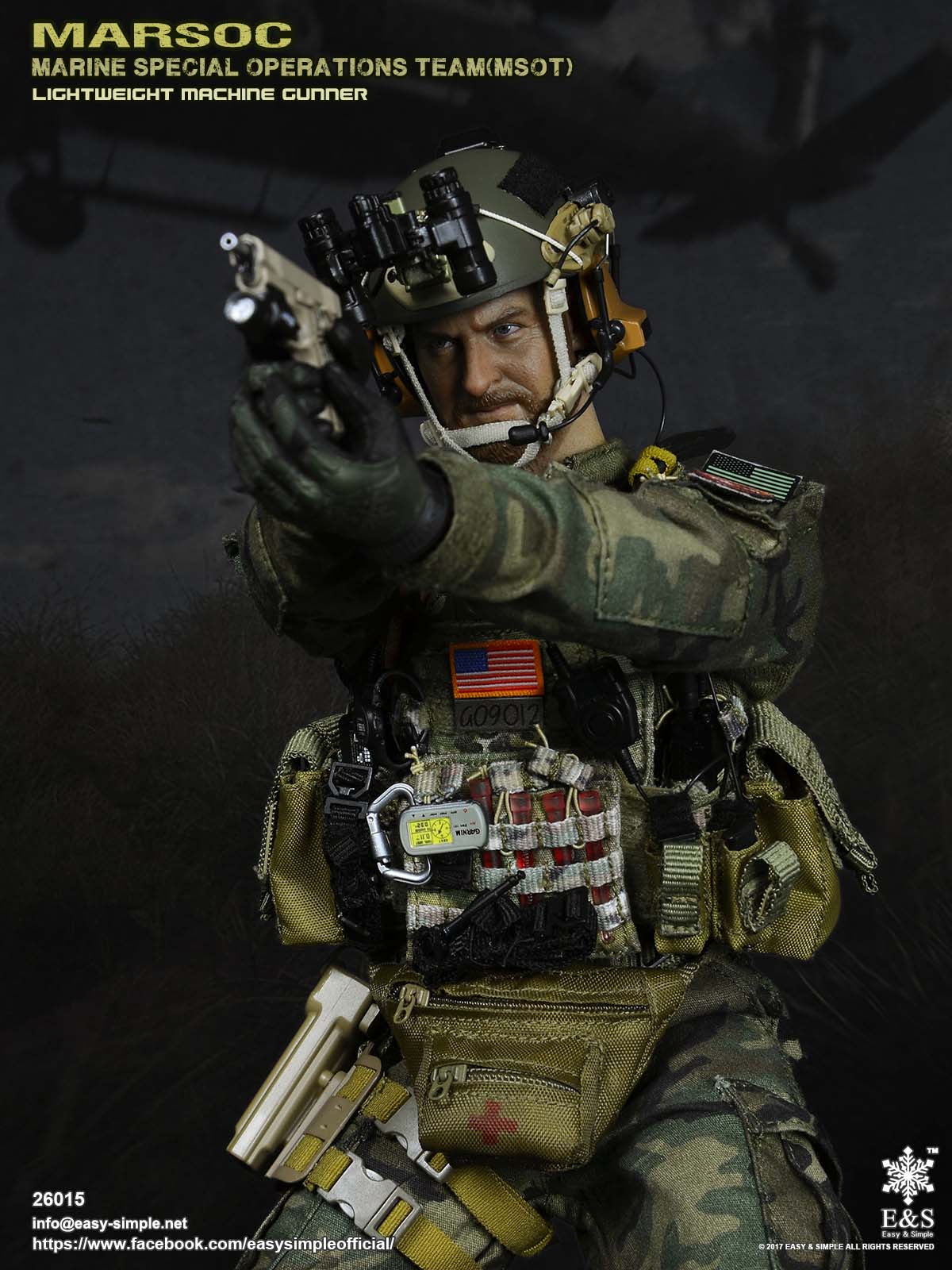 Easy&Simple 26015 MARSOC MSOT Lightweight Machine Gunner