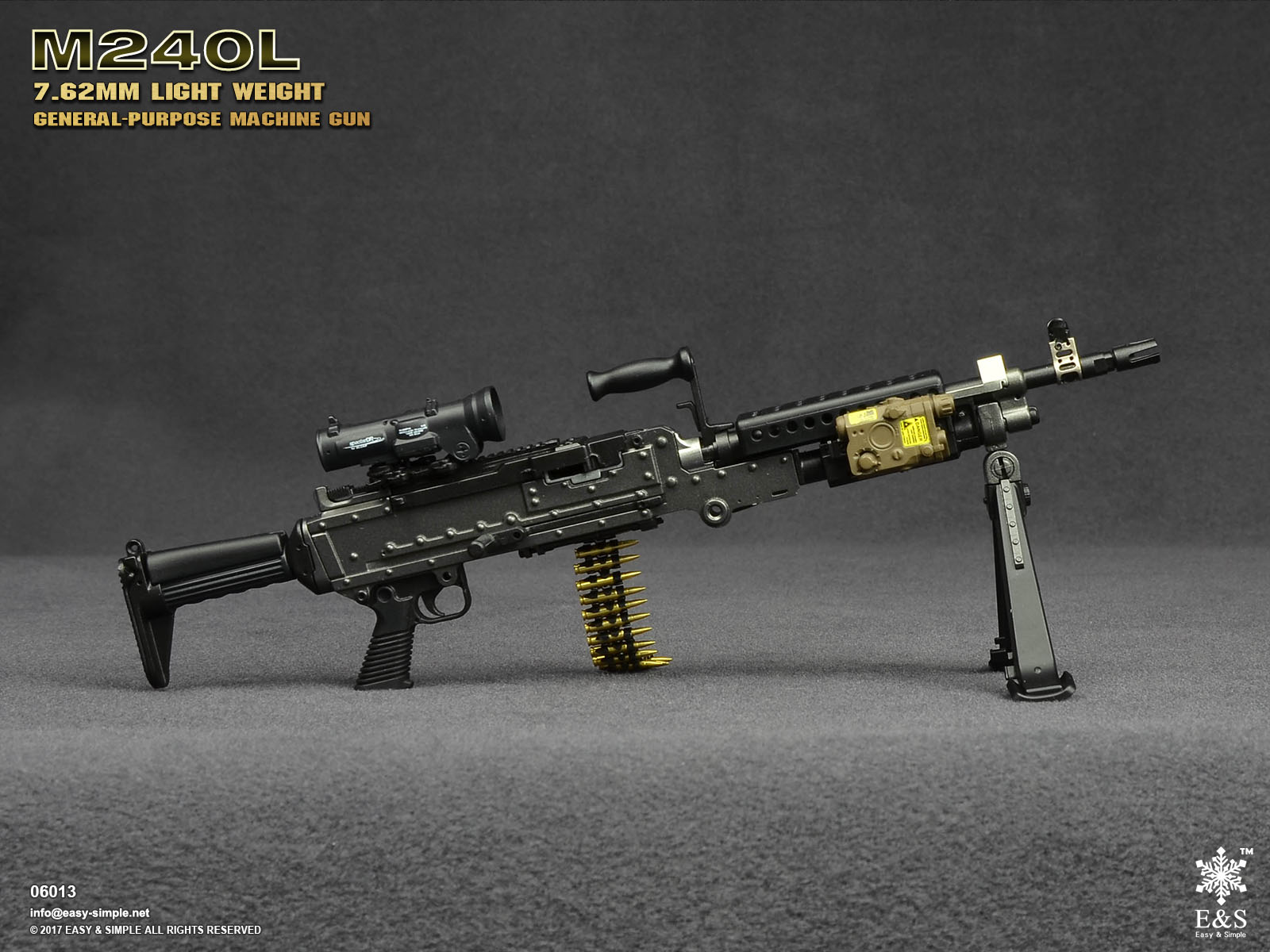 Easy&Simple 06013 M240L 7.62mm Light Weight General Purpose Machine Gun