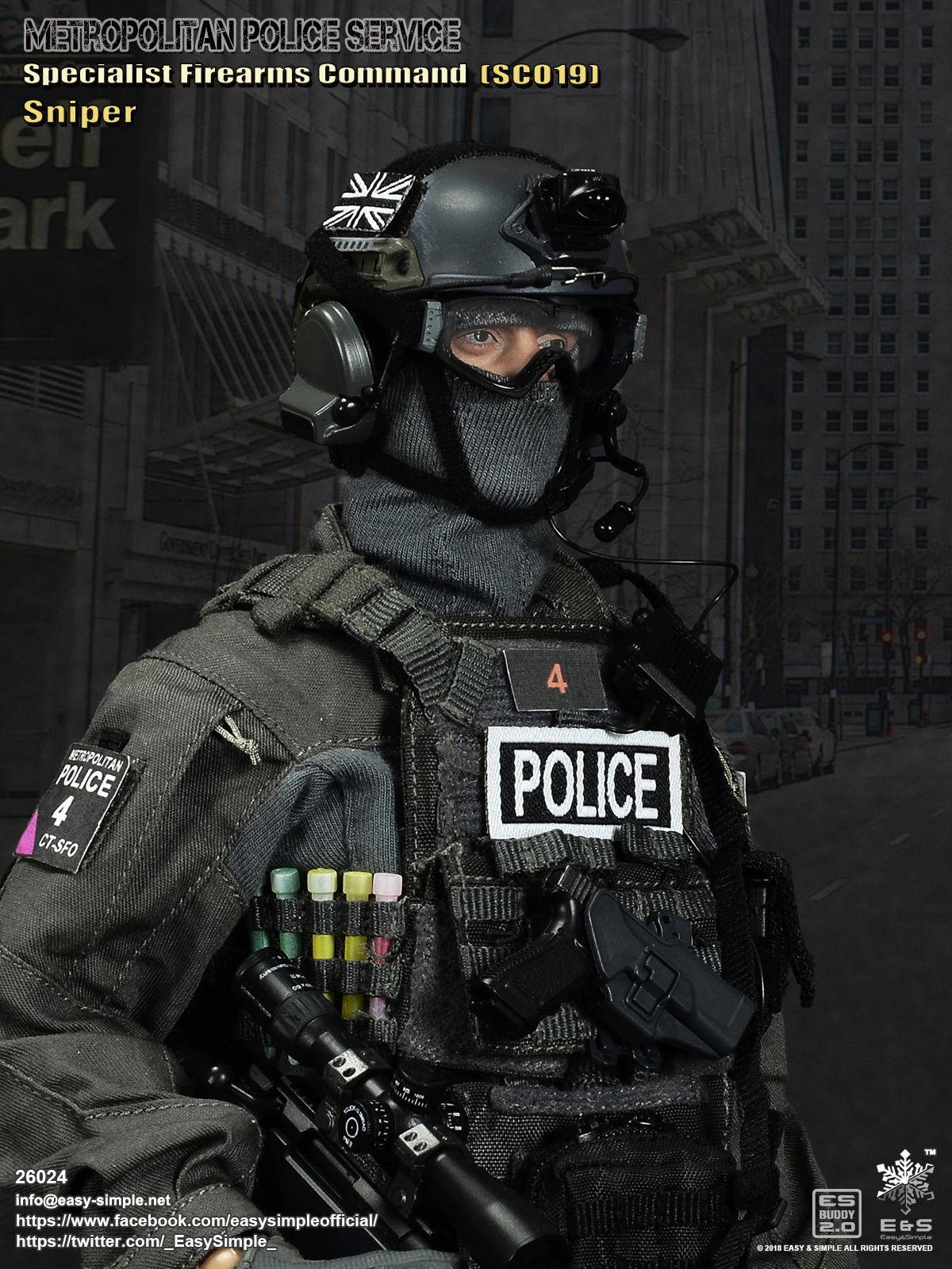 Easy&Simple 26024 British Specialist Firearms Command SCO19 Sniper