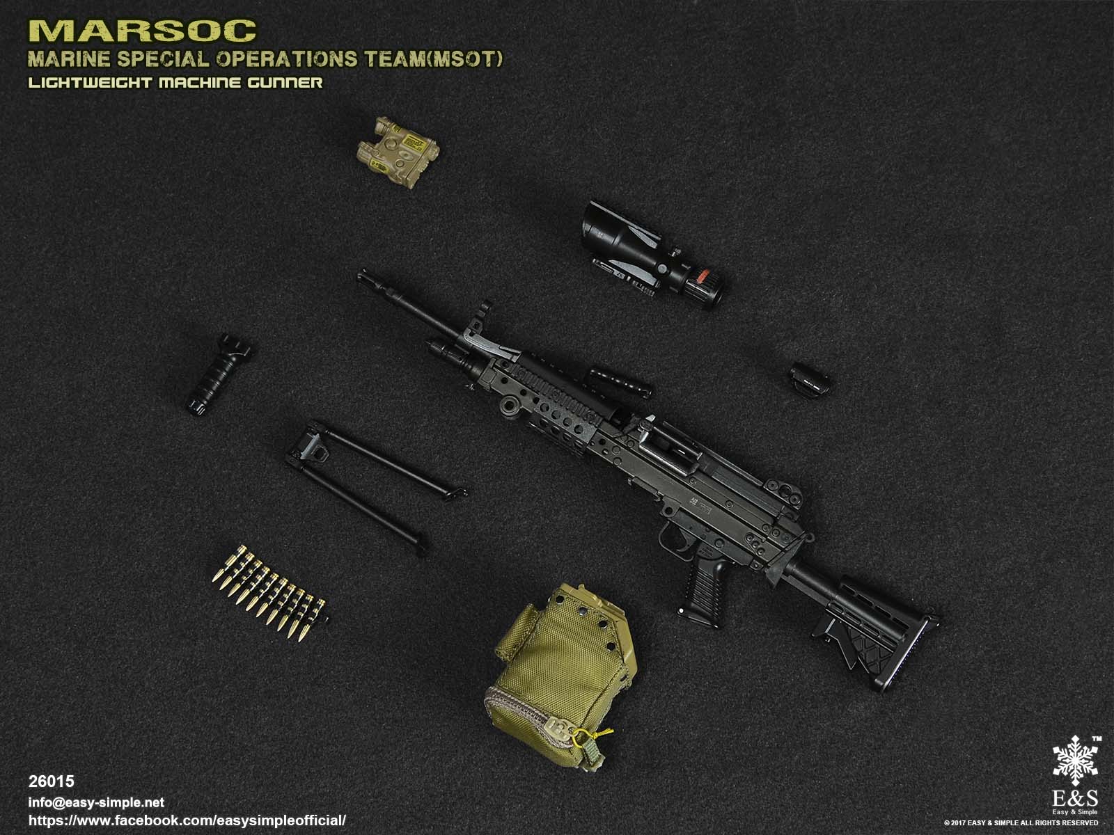 Easy&Simple 26015 MARSOC MSOT Lightweight Machine Gunner