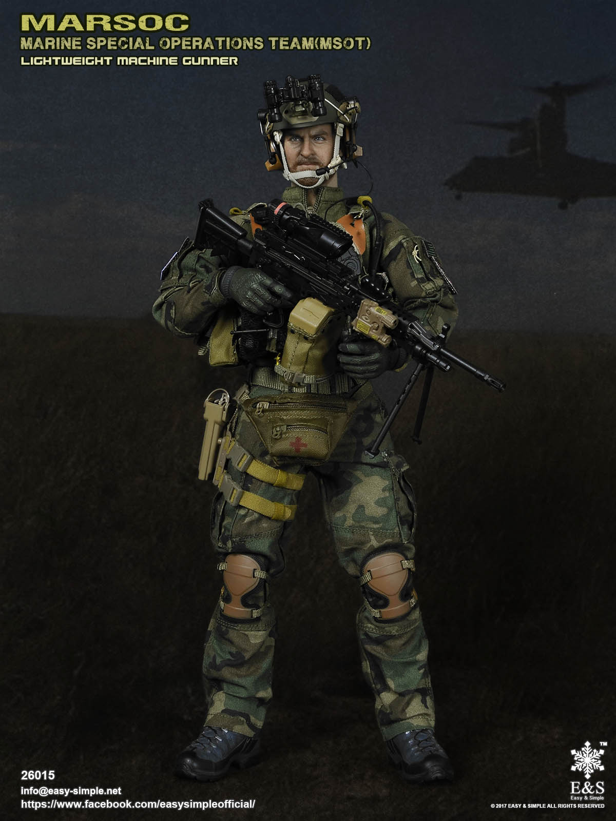 Easy&Simple 26015 MARSOC MSOT Lightweight Machine Gunner