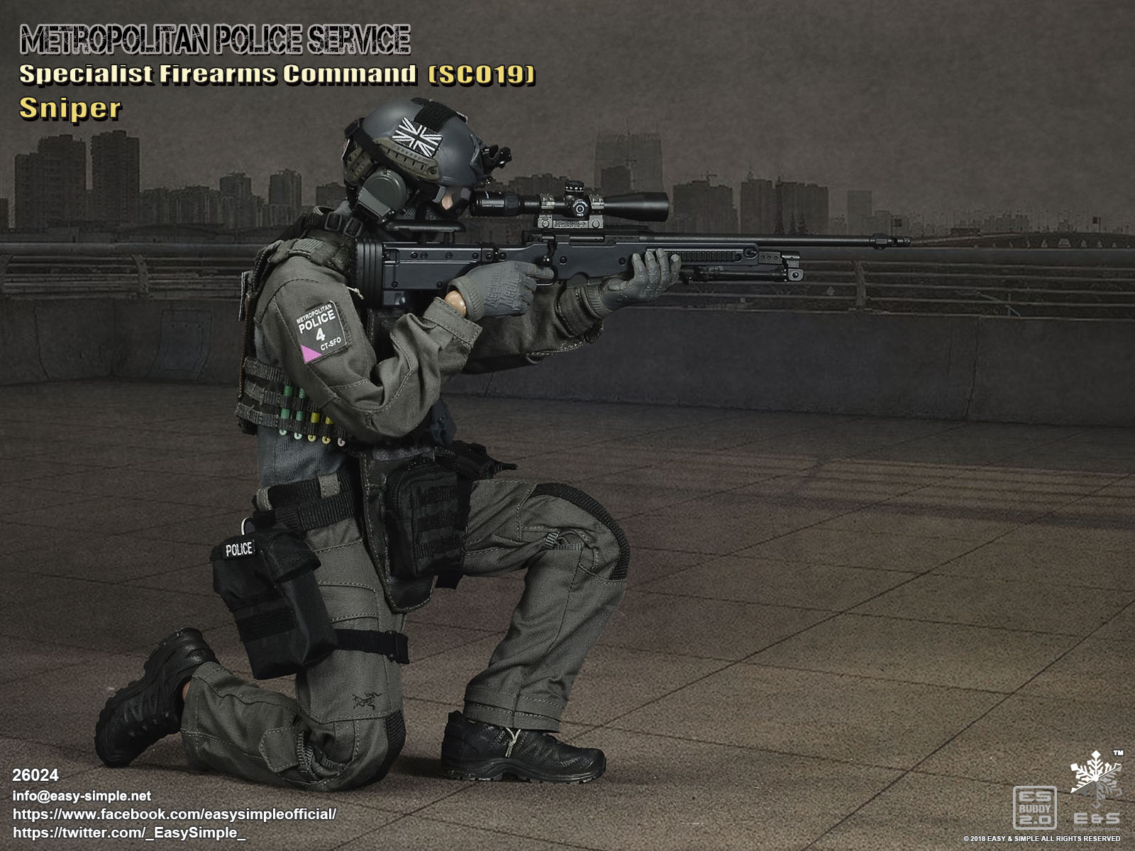 Easy&Simple 26024 British Specialist Firearms Command SCO19 Sniper