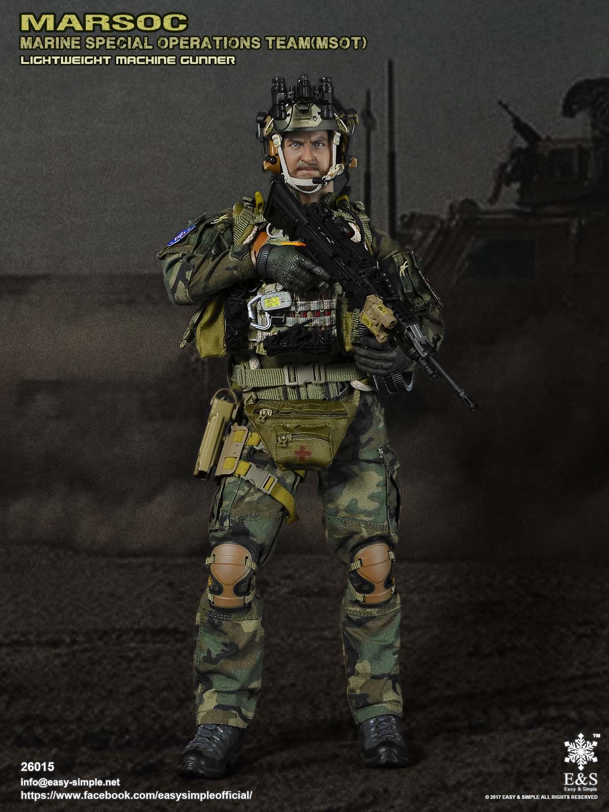 Easy&Simple 26015 MARSOC MSOT Lightweight Machine Gunner