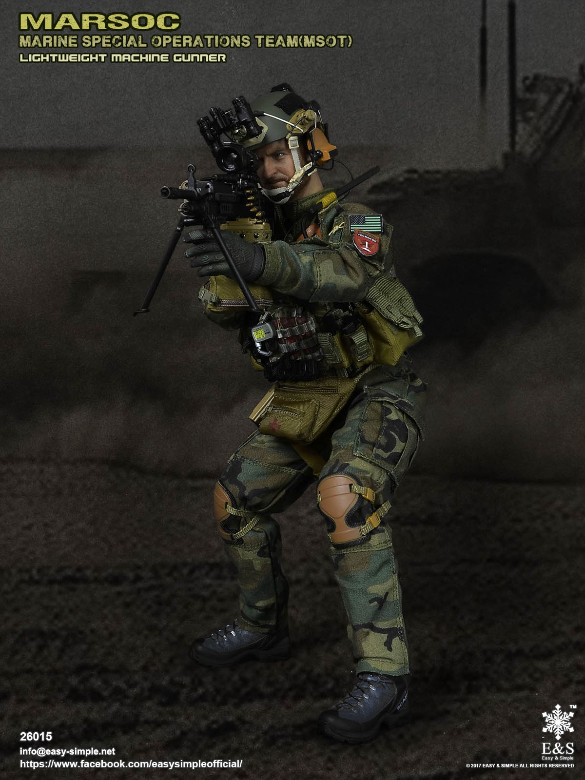 Easy&Simple 26015 MARSOC MSOT Lightweight Machine Gunner