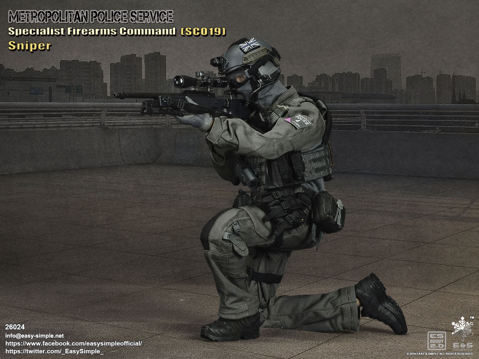 Easy&Simple 26024 British Specialist Firearms Command SCO19 Sniper