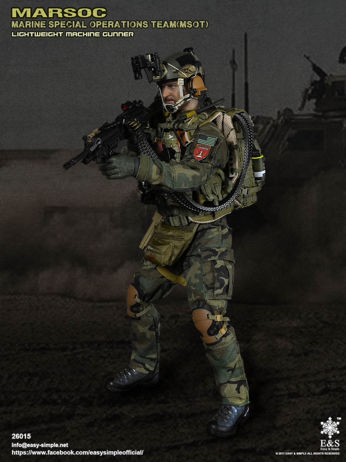 Easy&Simple 26015 MARSOC MSOT Lightweight Machine Gunner
