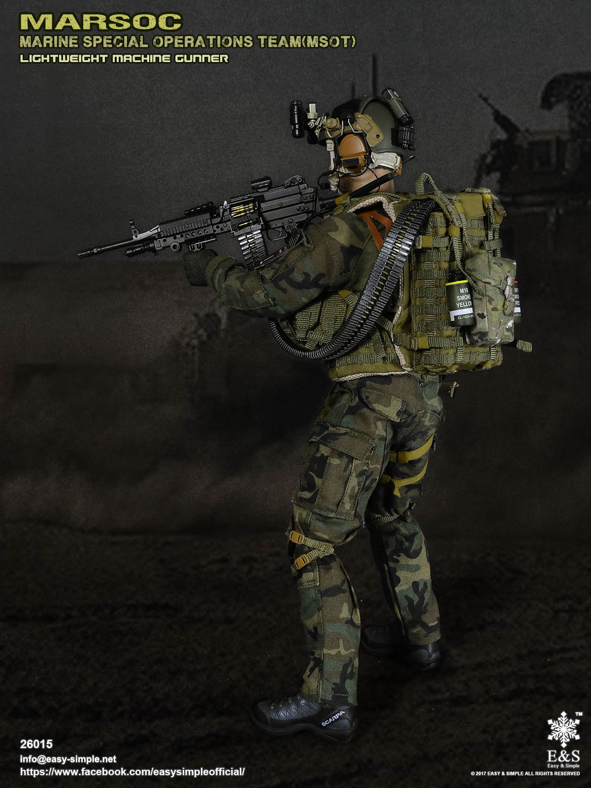Easy&Simple 26015 MARSOC MSOT Lightweight Machine Gunner