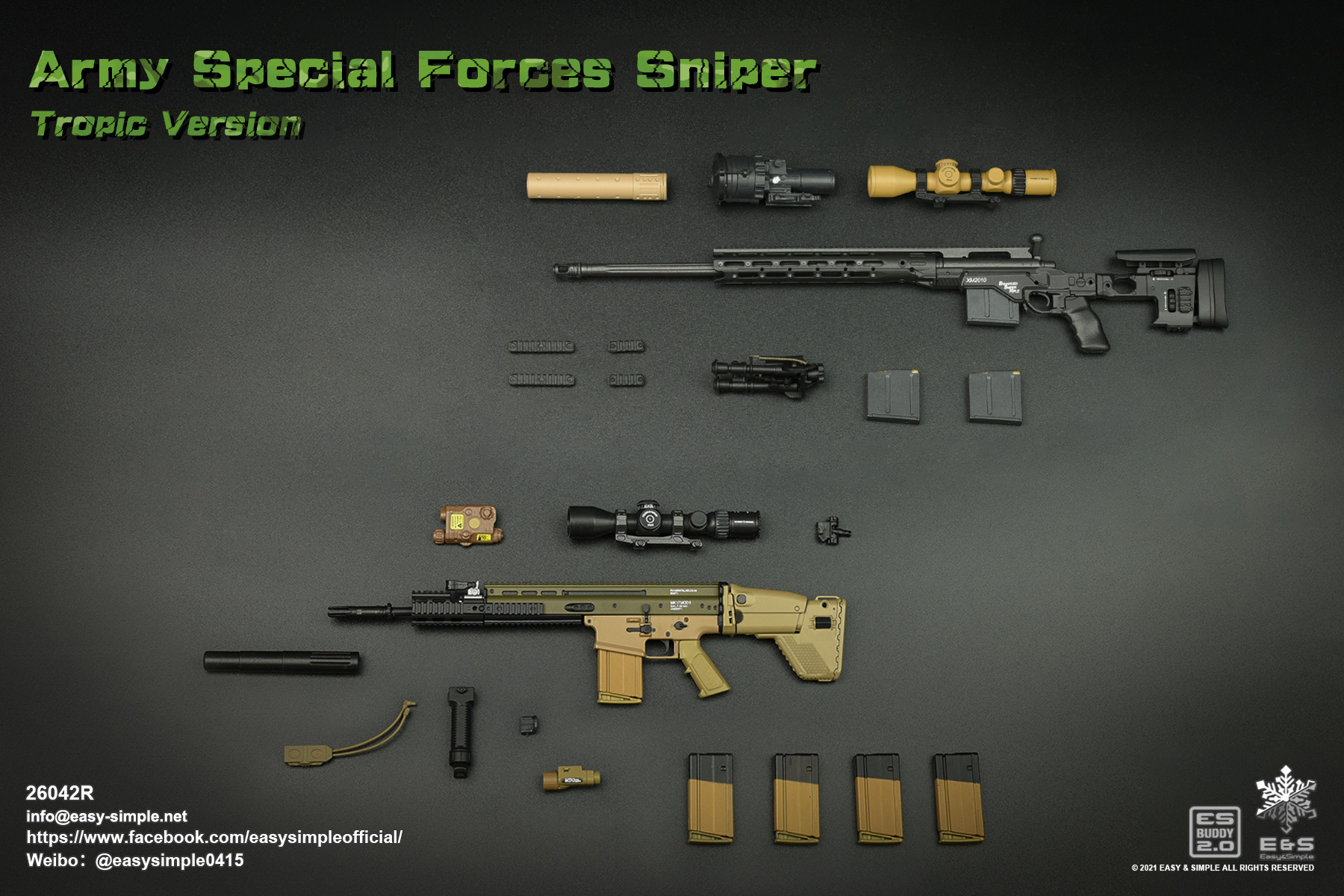 Easy&Simple 26042R Army Special Forces Sniper Tropic Version
