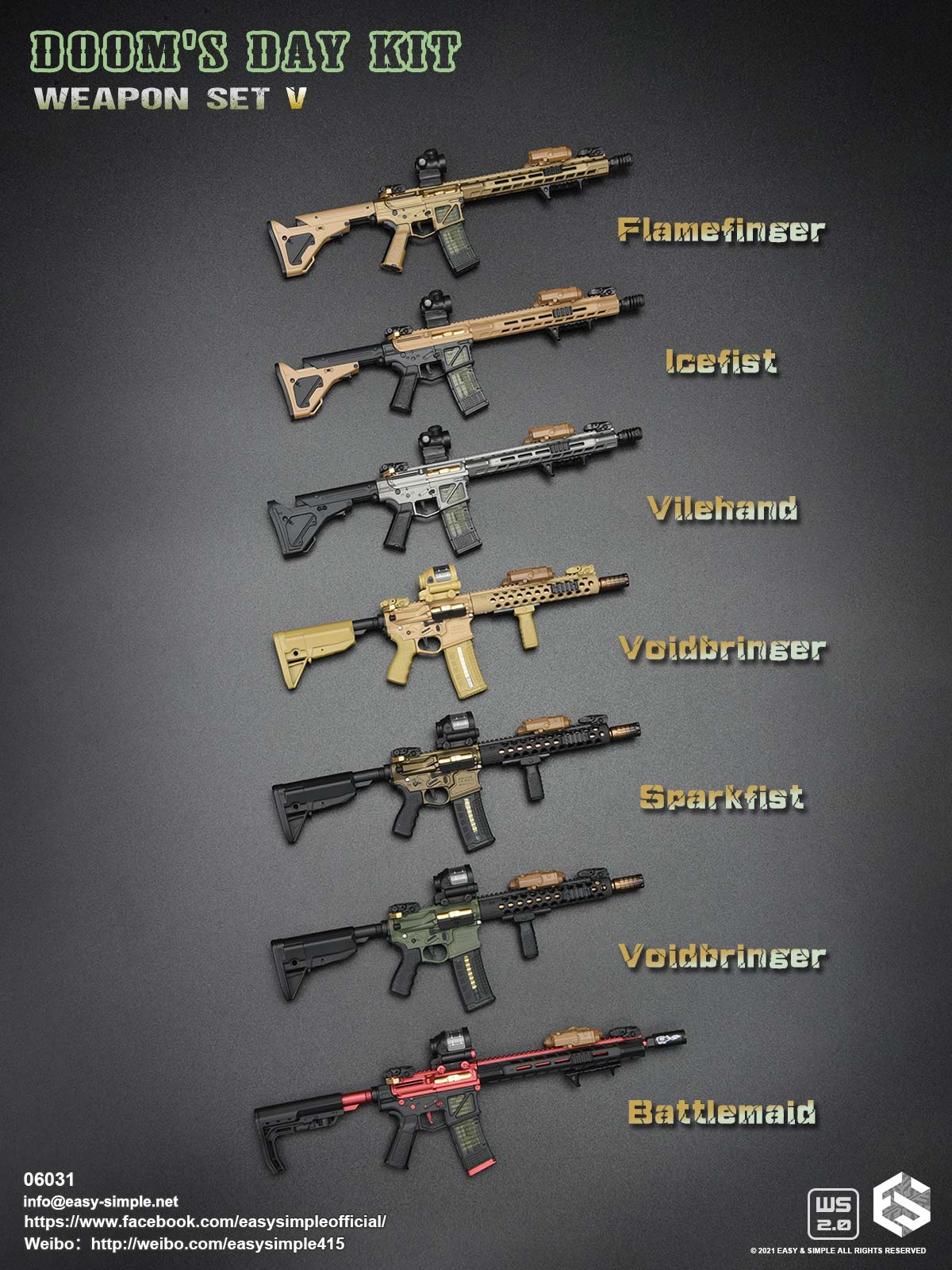 Easy&Simple 06031 DOOM'S DAY KIT WEAPON SET V,Weapon Set