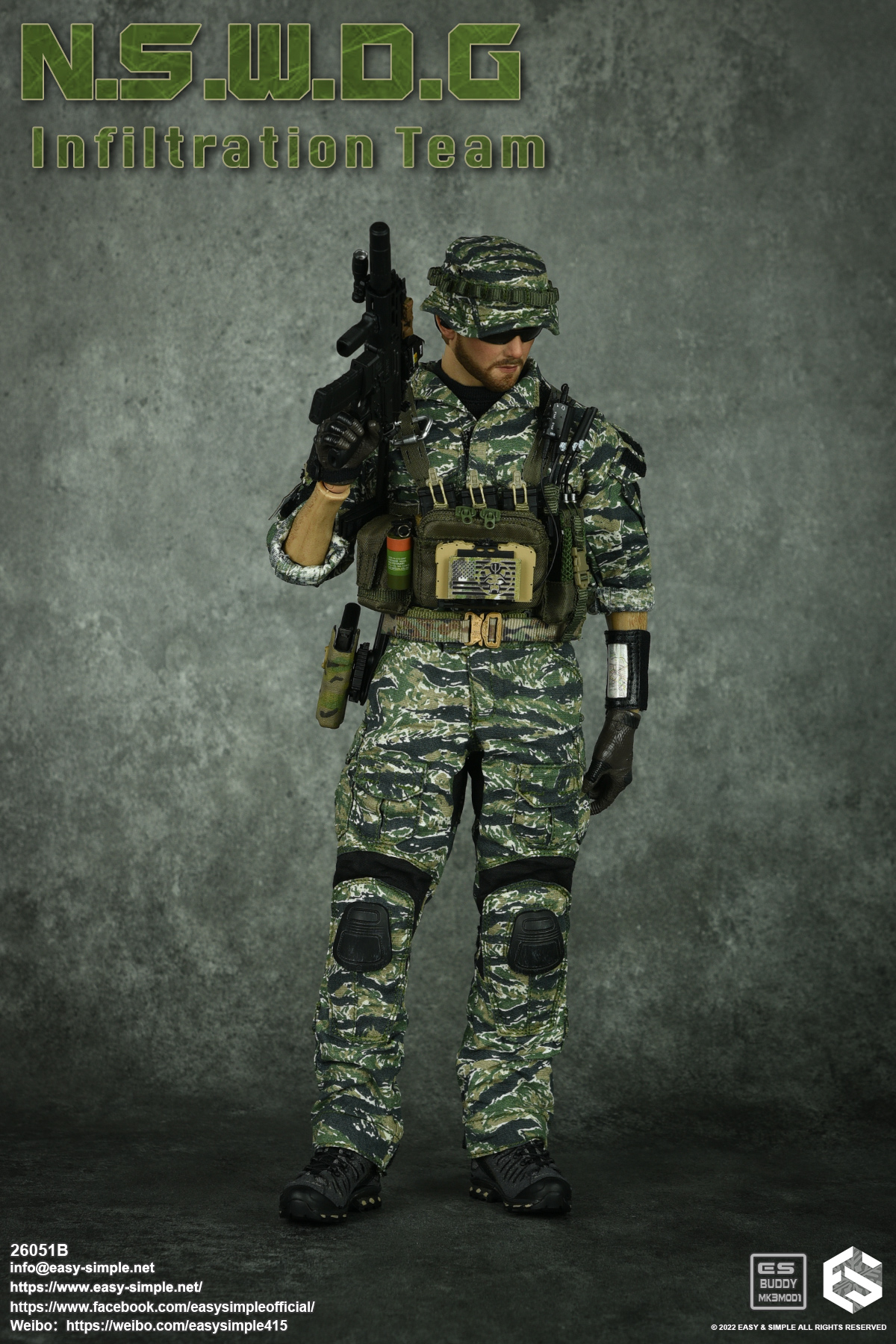 Easy&Simple 26051B N.S.W.D.G Infiltration Team,Boxed Figure