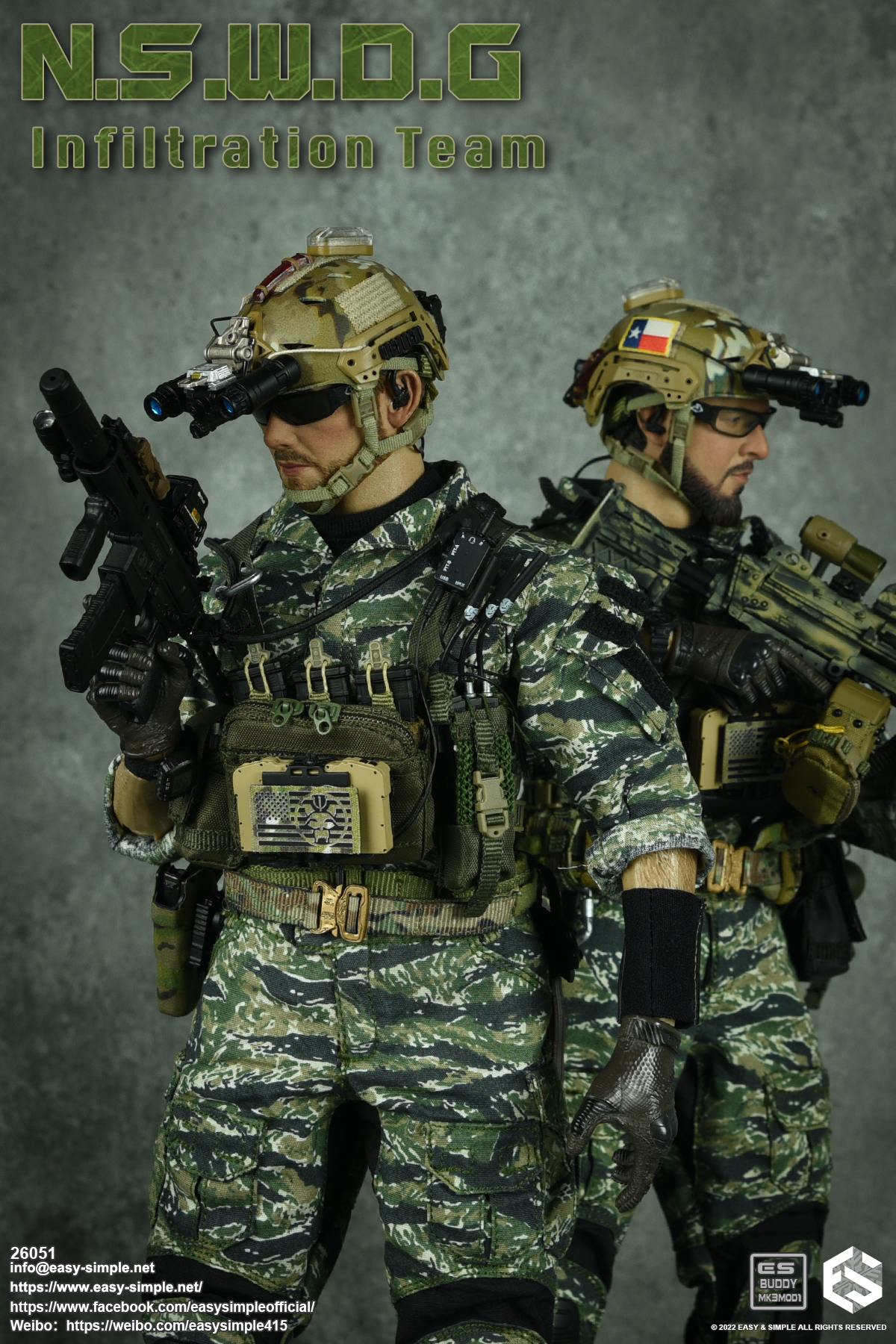 Easy&Simple 26051B N.S.W.D.G Infiltration Team,Boxed Figure