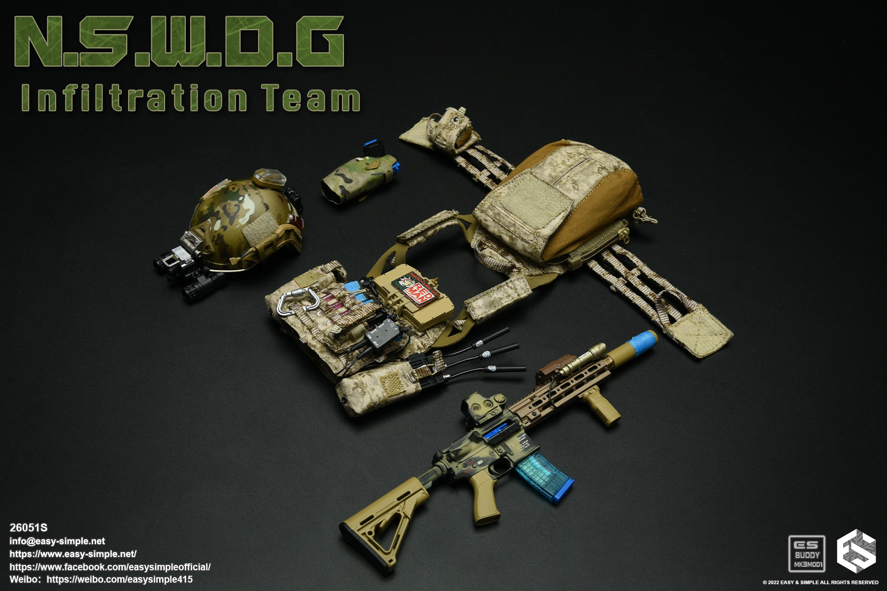 Easy&Simple 26051S N.S.W.D.G Infiltration Team,Boxed Figure