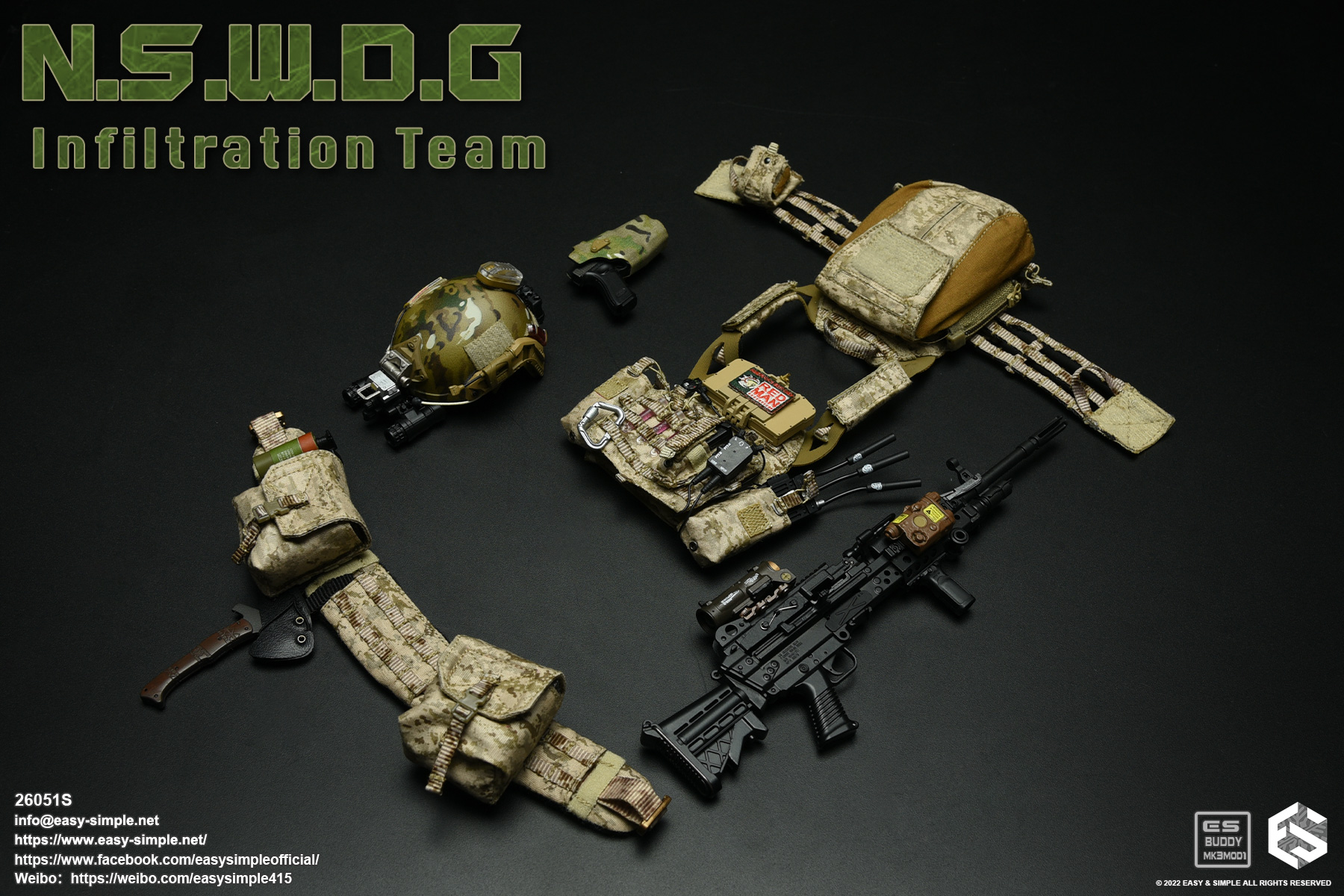 Easy&Simple 26051S N.S.W.D.G Infiltration Team,Boxed Figure