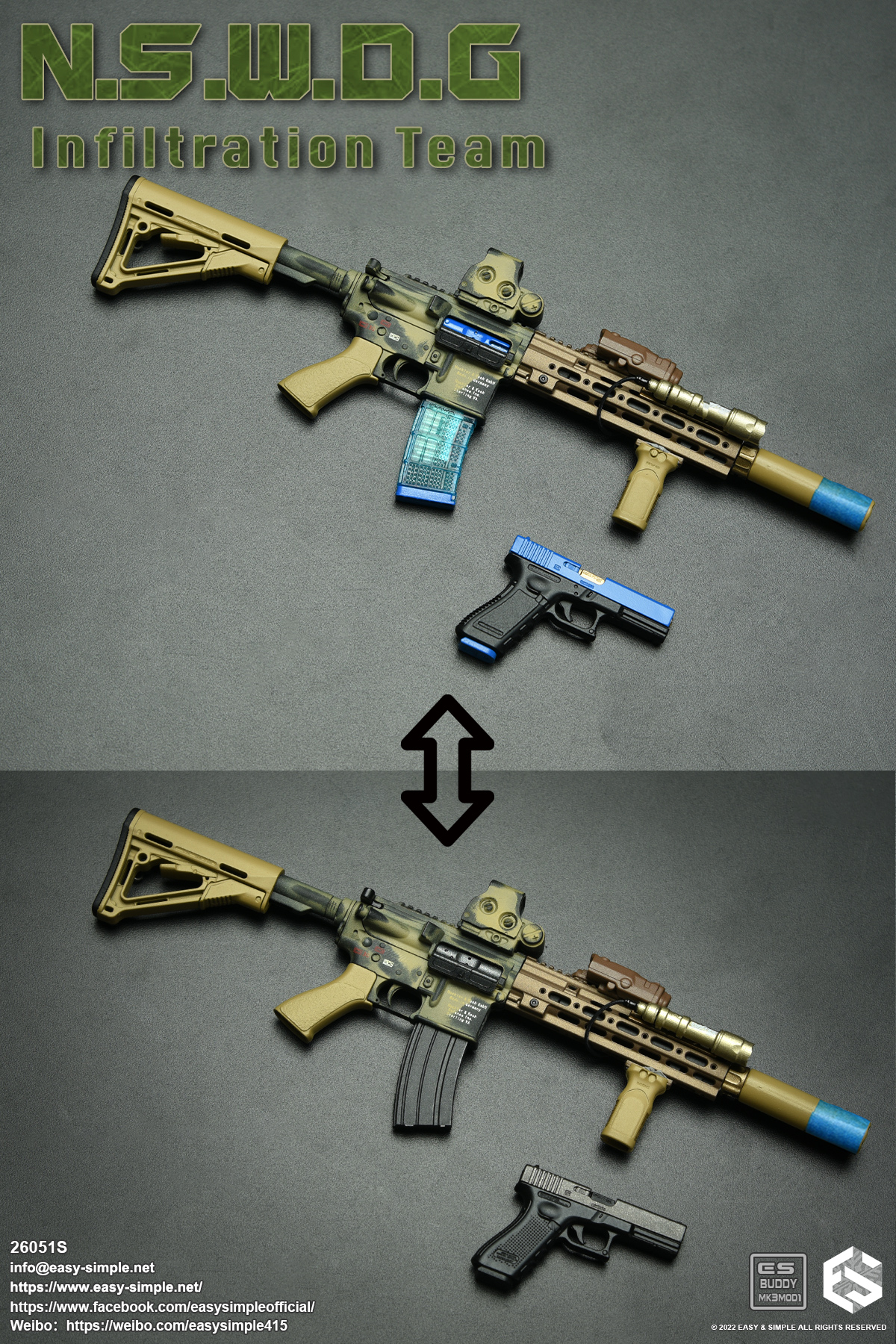 Easy&Simple 26051S N.S.W.D.G Infiltration Team,Boxed Figure