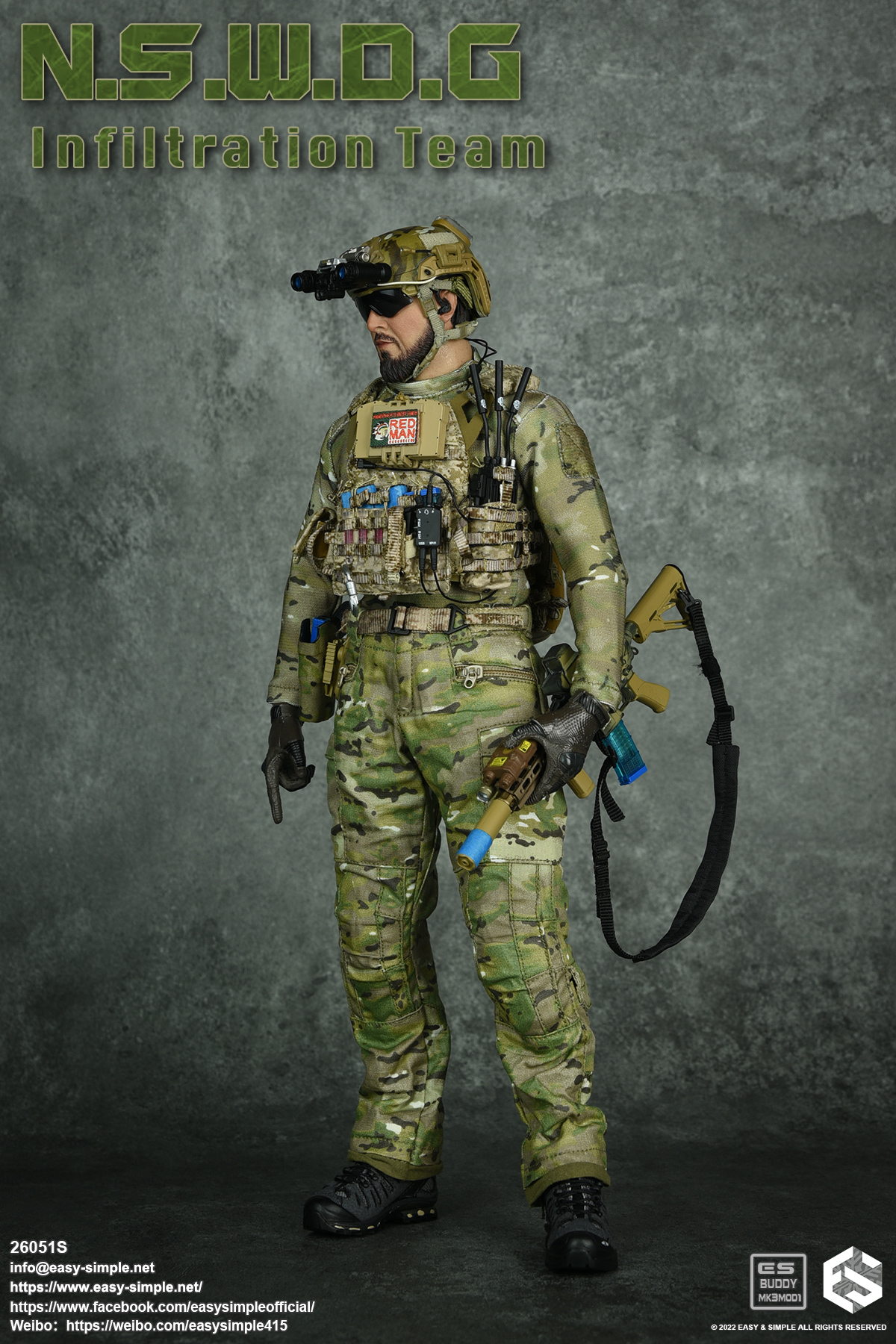 Easy&Simple 26051S N.S.W.D.G Infiltration Team,Boxed Figure